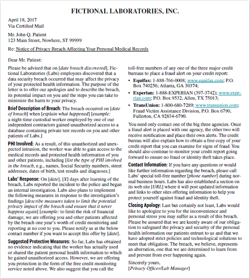 Hipaa Breach Notification Letter Template Hipaa Breach Notification Letter Template